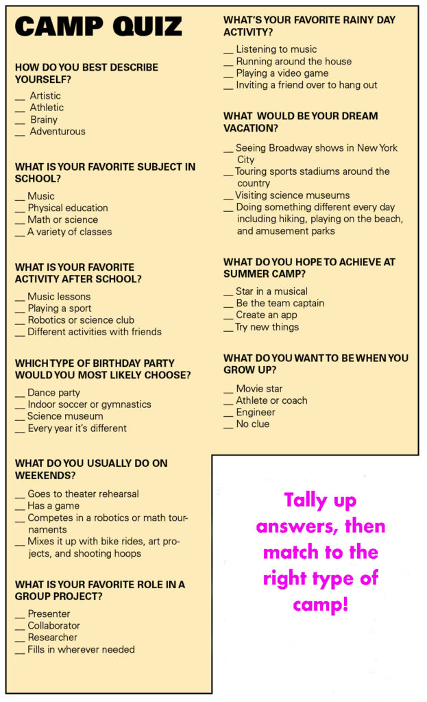 Summer Camp Quiz: Discover What's Best for Your Kids - Nashville Parent